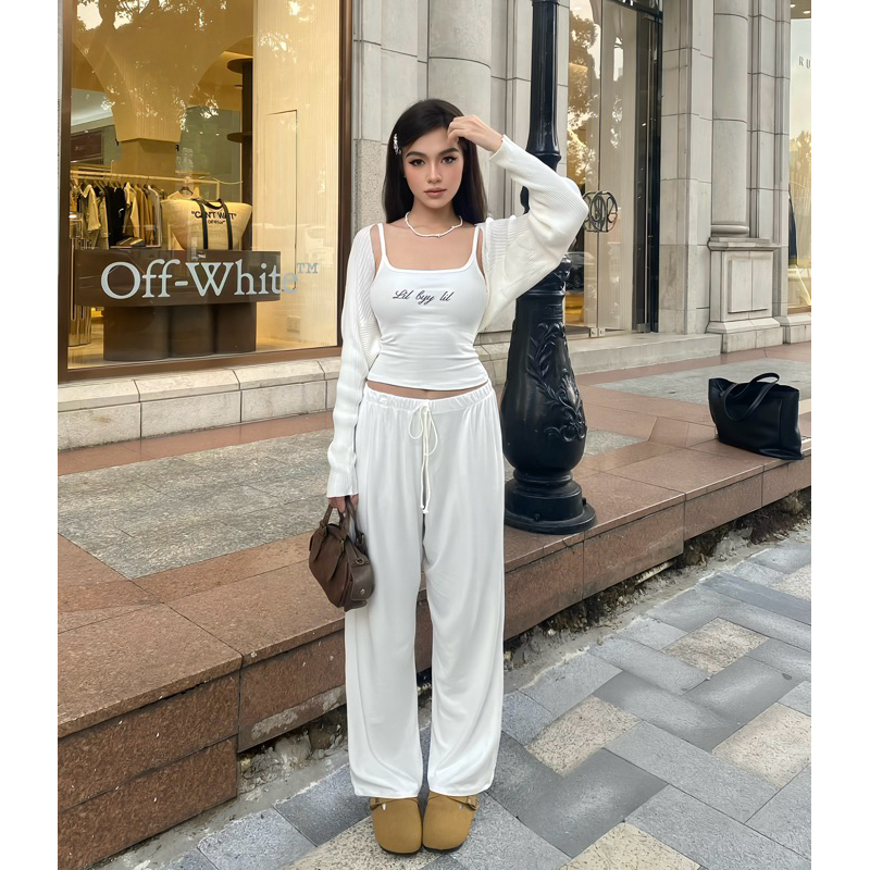 LilbyyLil-Set bộ áo hai dây và quần thoải mái”Casual Outing Set ...