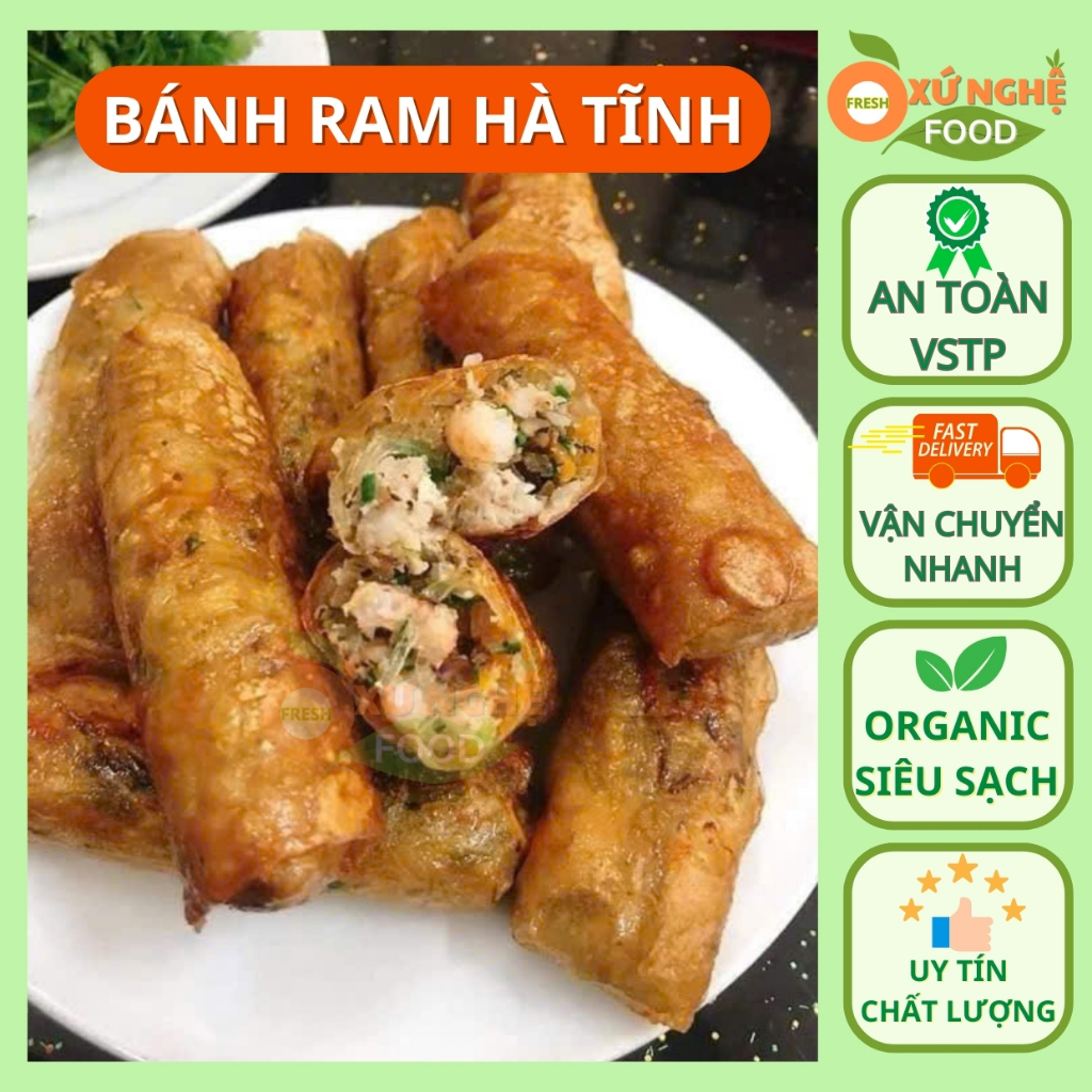 500g Bánh Ram Hà Tĩnh, Nem Rán, Bánh Cuốn Nem , lá ram, Đặc biệt giòn ...