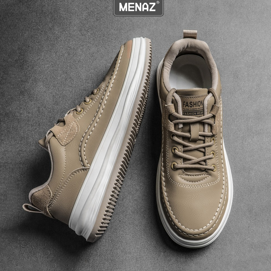 Giày Thể Thao Nam Sneaker MENAZ Giày Nam CS941 Màu Nâu Đế Cao Su Đúc ...