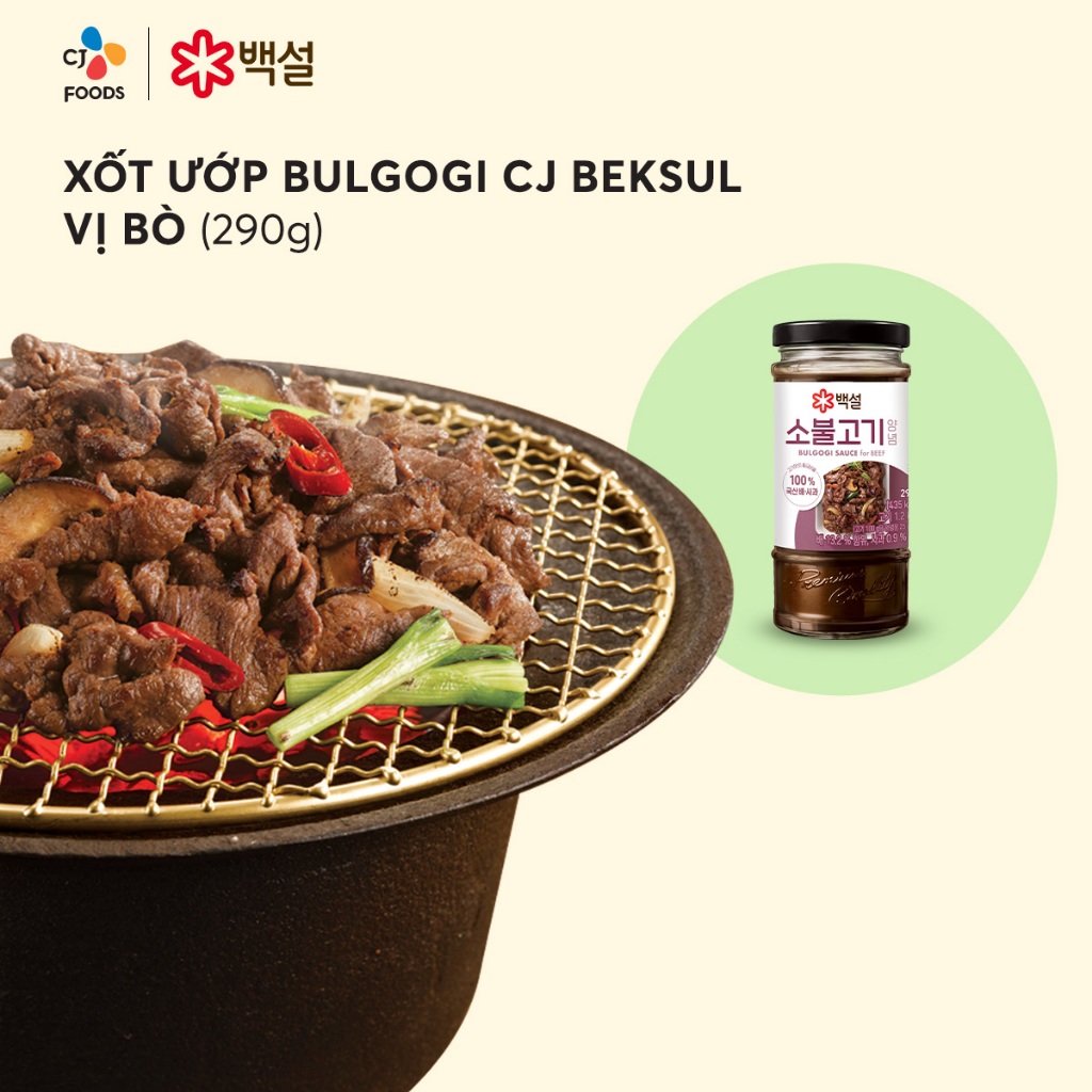 Thùng 20 chai Xốt ướp thịt nướng Hàn Quốc Beksul vị Bulgogi Bò - Nhập khẩu HQ (290g x 20 ...