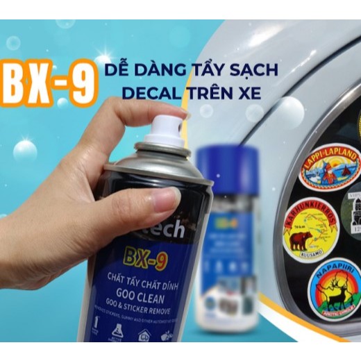 O'tech BX-9 loại bỏ keo trên bề mặt sơn, kính, BX9 loại bỏ băng dính ...