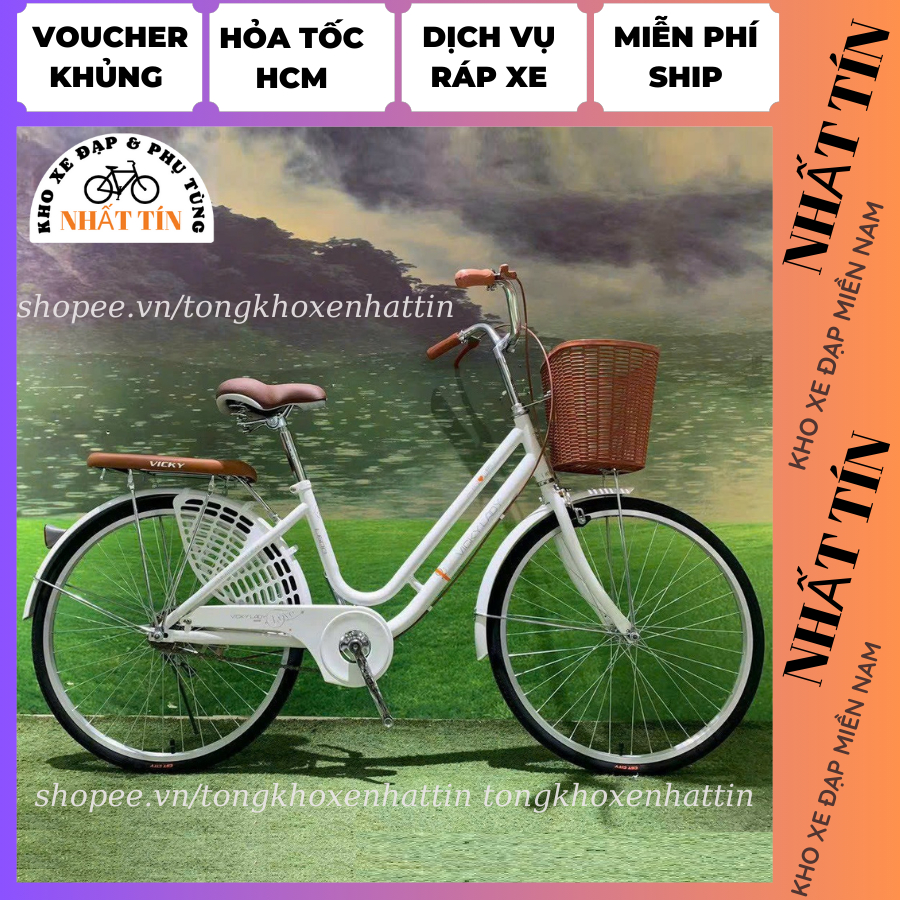 Xe Đạp Mini VicKy Lady 2 Gióng Thời Trang Size 24-26in - Khung Sườn ...