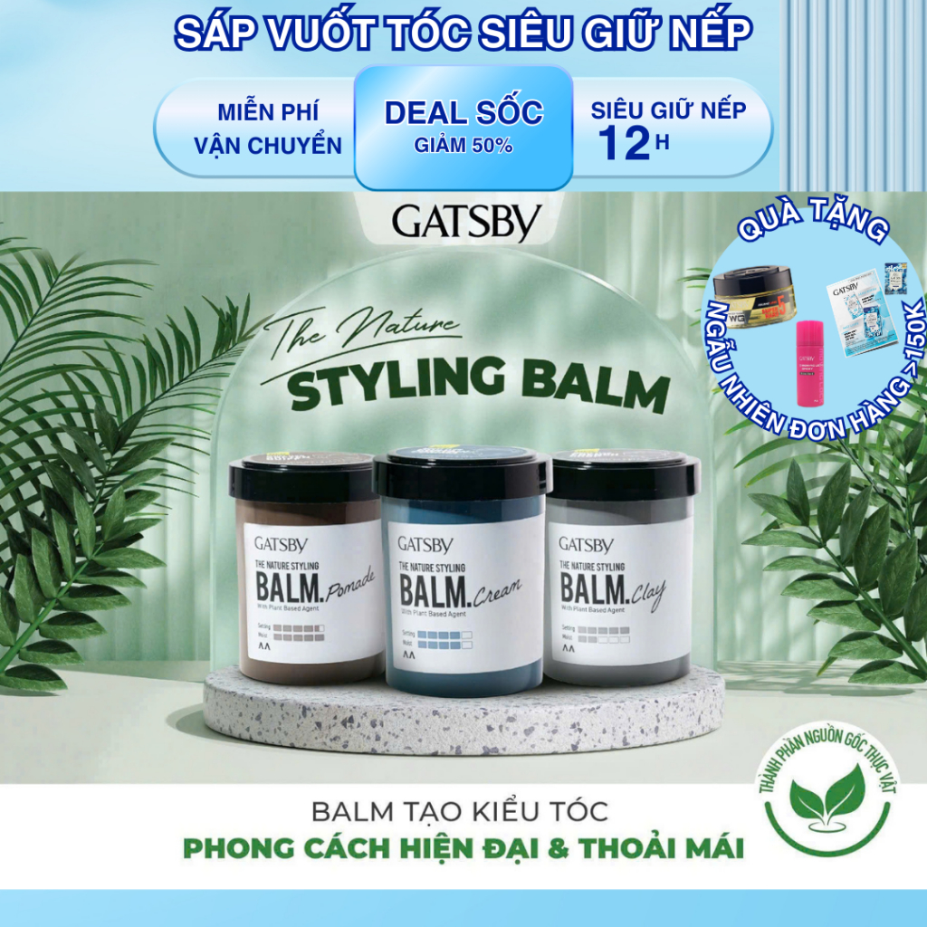 Sáp Vuốt Tóc Gatsby Siêu Cứng Balm 75g Nam Tính Mạnh Mẽ | Shopee Việt Nam