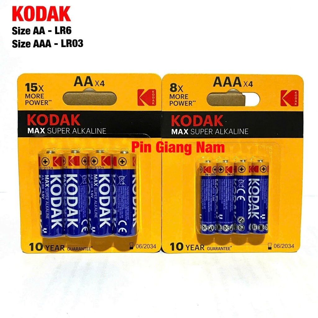 Pin AA / AAA KODAK Alkaline Siêu Bền Hàng Chính Hãng | Shopee Việt Nam