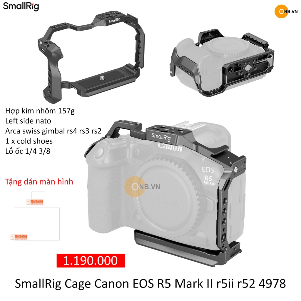 SmallRig Cage Khung bảo vệ Canon EOS R5 Mark II r5ii r52 4978 | Shopee ...