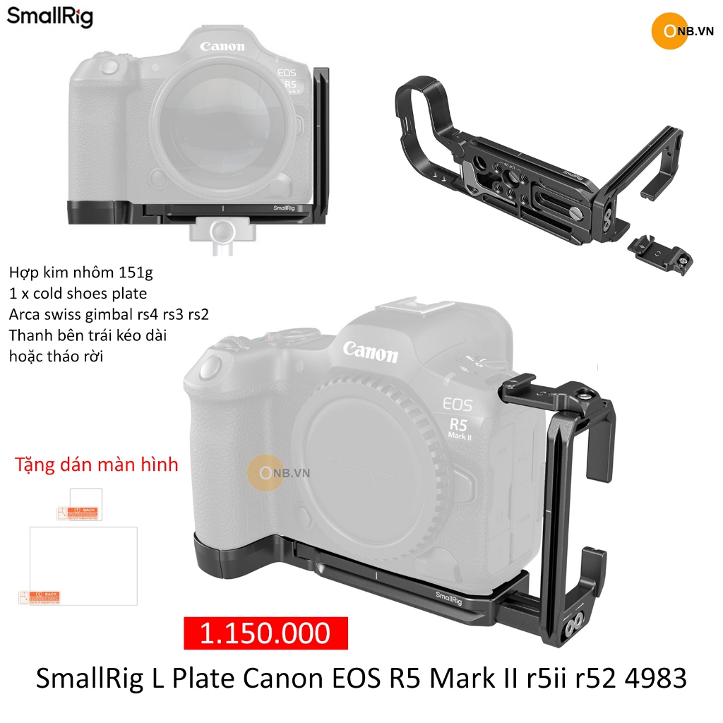 SmallRig L Plate Canon EOS R5 Mark II R52 r5ii 4983 | Shopee Việt Nam