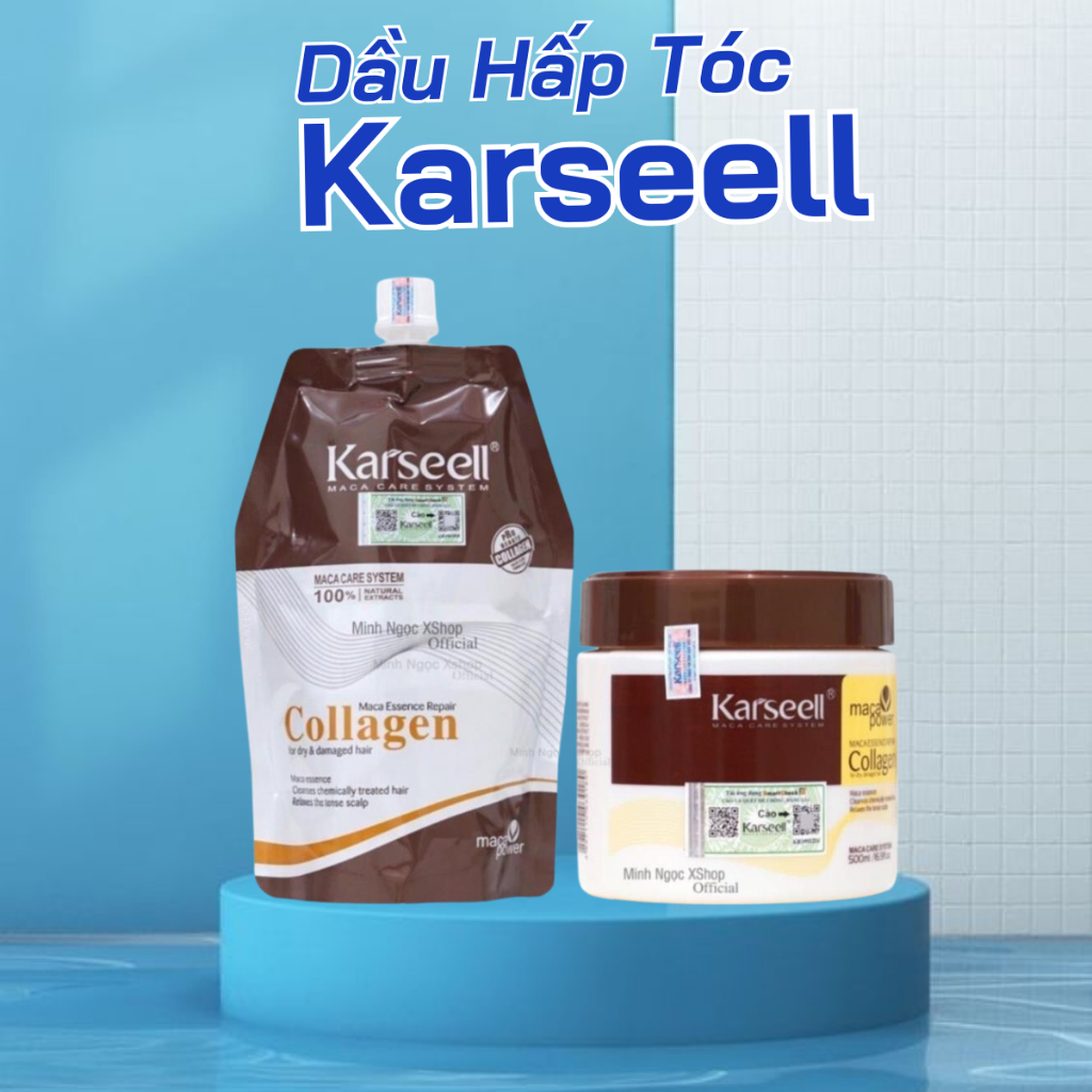 Kem ủ tóc KARSEELL MACCA COLLAGEN 500ML Phục hồi nuôi dưỡng trẻ hóa mái ...