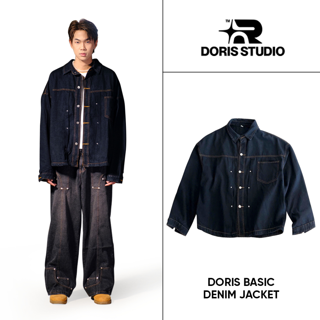 Khoác DORIS BASIC DENIM JACKET / Doris / form unisex | Shopee Việt Nam