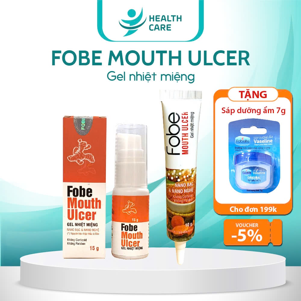 Gel Bôi Nhiệt Miệng FOBE Mouth Ulcer Làm Dịu Vết Loét Ở Miệng, Niêm Mạc ...