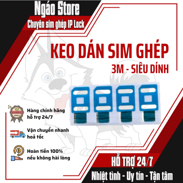 Keo dán Sim Ghép 3M (dán sim 1 mảnh cho máy đời cao khay sim ngửa hoặc ...