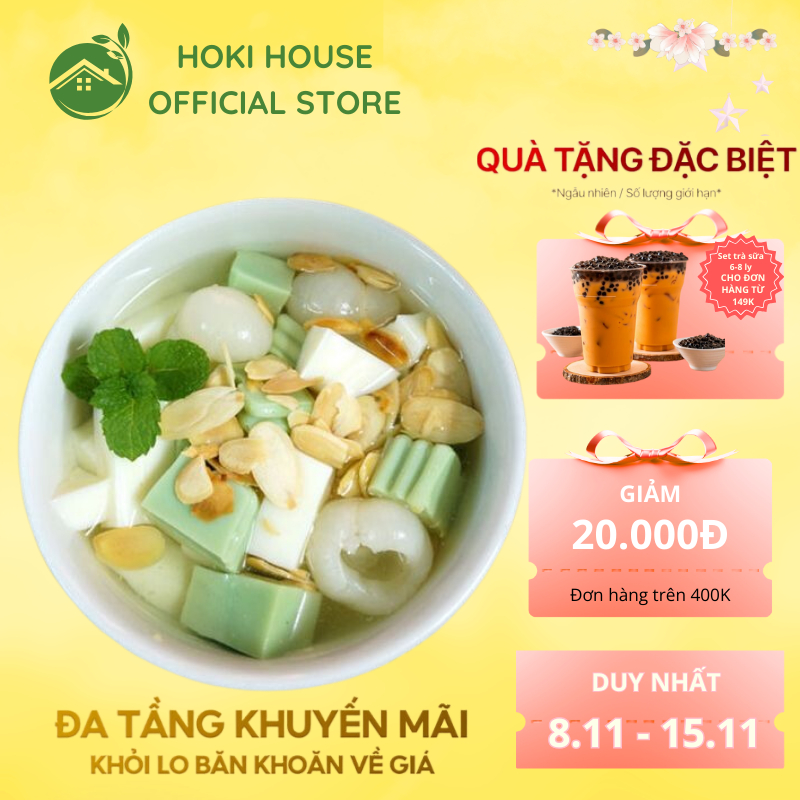 Set chè khúc bạch Hoki House nguyên liệu nấu chè thơm ngon | Shopee ...