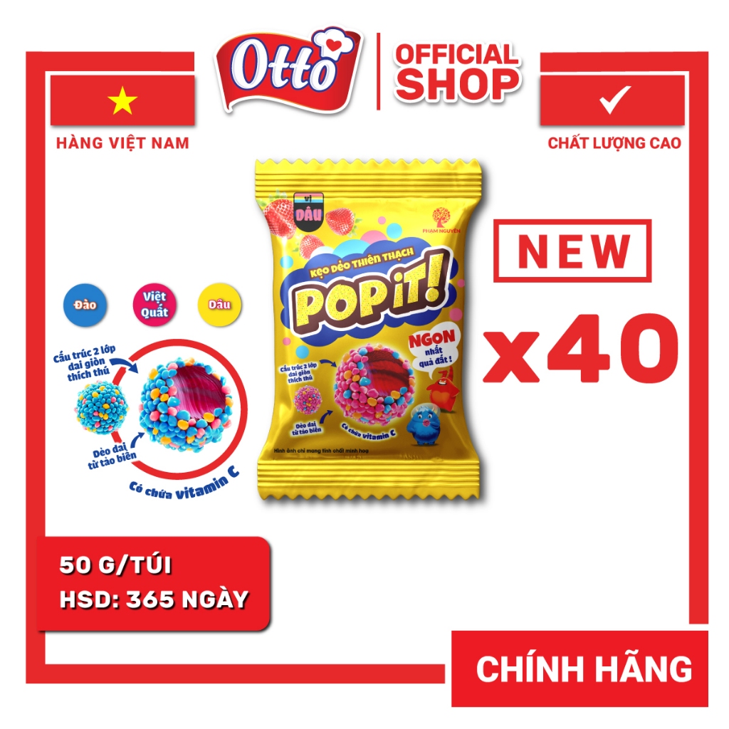 Combo 40 Túi Kẹo Dẻo Thiên Thạch Từ Nước Ép Trái Cây Thật Popit | Kẹo ...