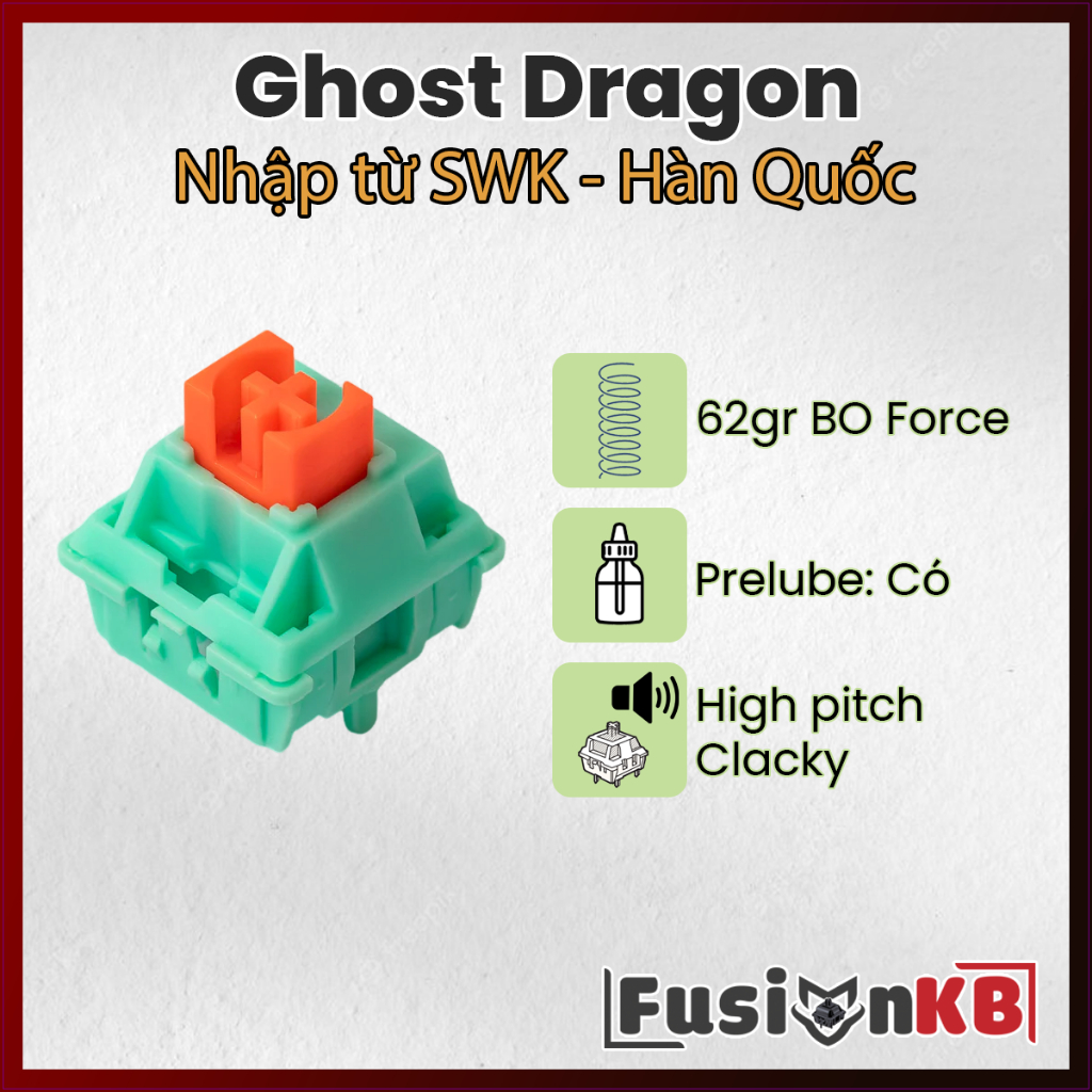 SWK Ghost Dragon | Linear Switch | Clacky Switch | Swagkeys | 62gr ...