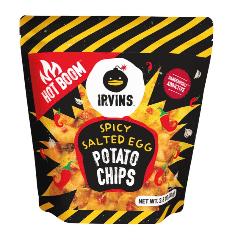 Khoai tây trứng muối cay Hot Boom Spicy Salted Egg Potato Chips 80g ...