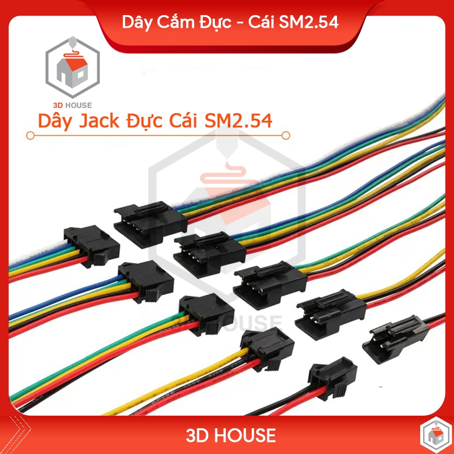 Dây Jack Cắm Kết Nối Đực Cái 60CM SM2.54 2P 3P 4P | Shopee Việt Nam