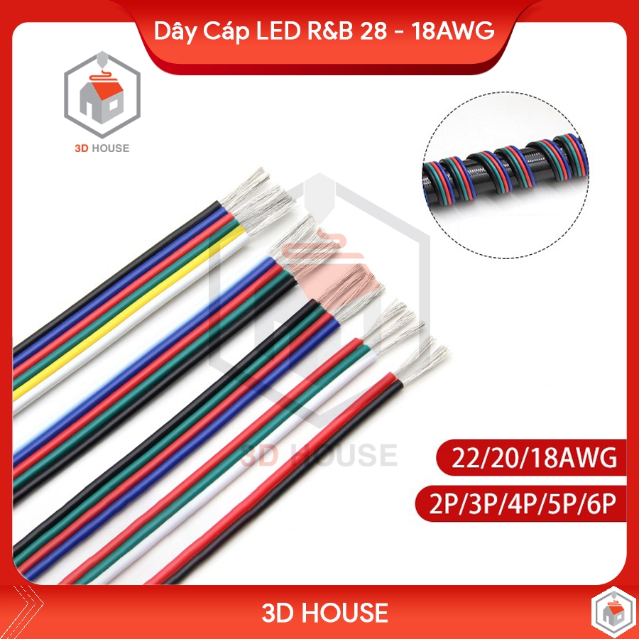 Dây Cáp LED R&B, Mạch PCB, Động Cơ Bước 2P-8P 28AWG - 18AWG | Shopee Việt Nam