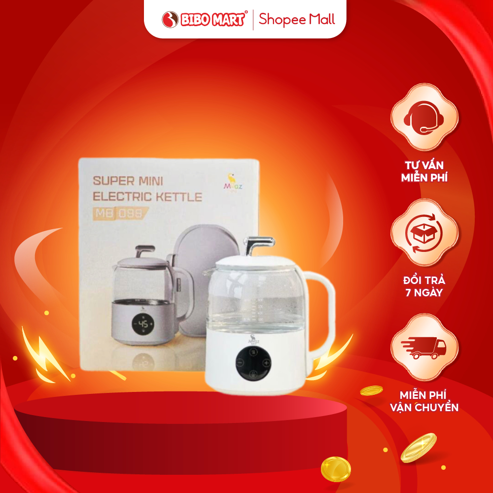Bình Đun Nước Mini Moaz BéBé MB-099 - Thiết Kế Nhỏ Gọn Tiện Lợi Dễ Dàng Mang Theo - Bibo Mart ...