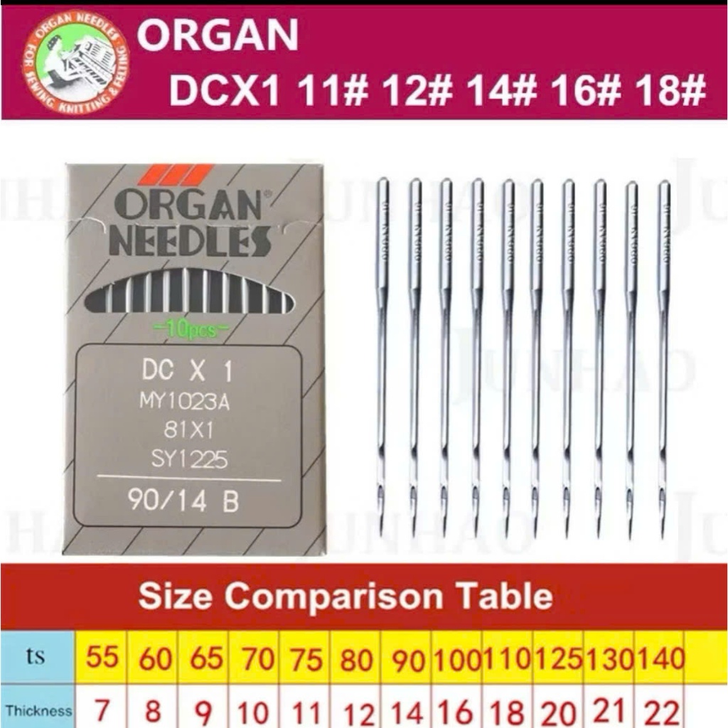 Kim DC Nhật ORGAN Dành Cho Máy Vắt Sổ Đủ Size 9, 11, 12,14,16,18 (Vỉ 10 ...