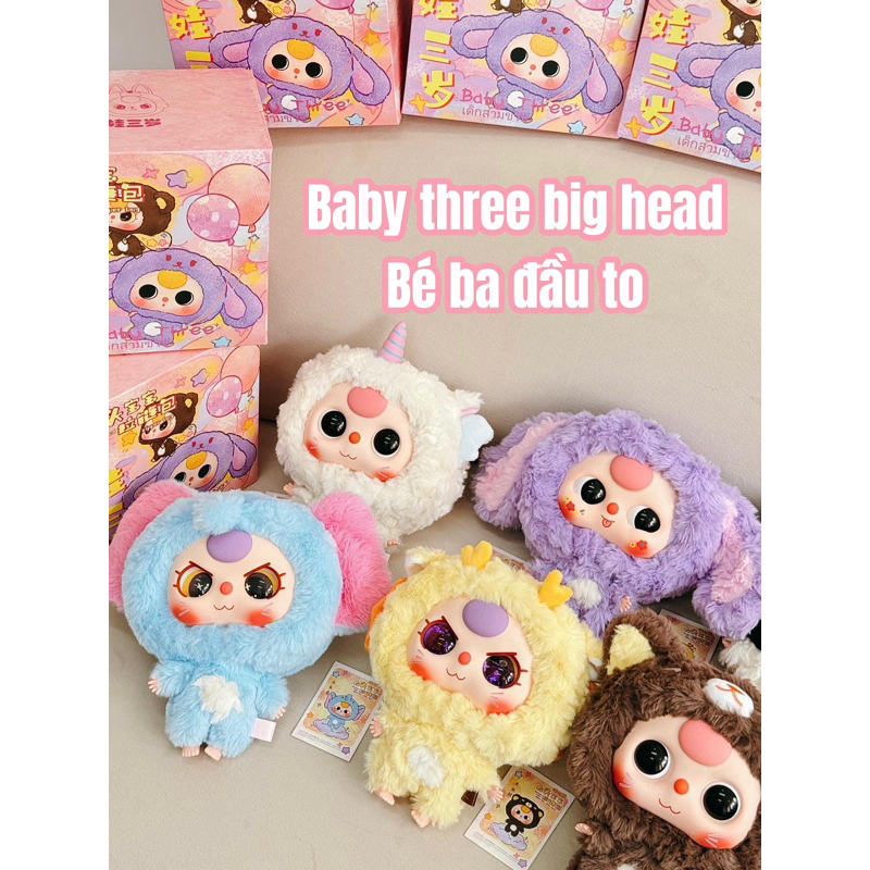 [HÀNG SẴN] Blind Box Baby Three Big Head Bé Ba Đầu To Có Khoá Kéo ...