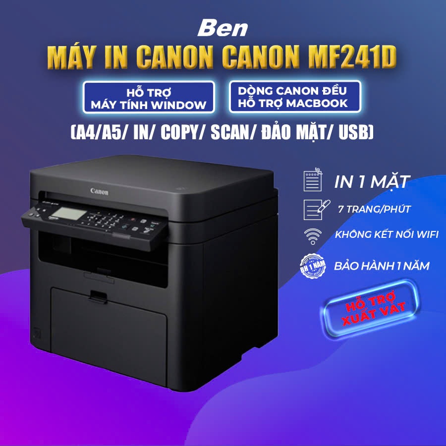 Máy in laser đa năng Canon MF241d Hàng chính hãng BH12T | Shopee Việt Nam