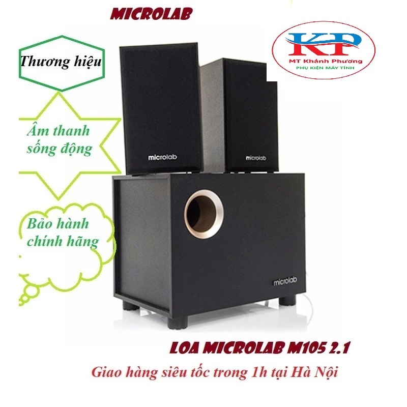 Bộ Loa máy tính Microlab M105 2.1 - Hàng cam kết Chính Hãng bảo hành 12 ...