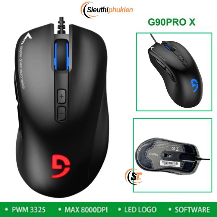 Chuột gaming có dây Fuhlen G90 Pro X 8000DPI chính hãng - Bảo hành 2 ...