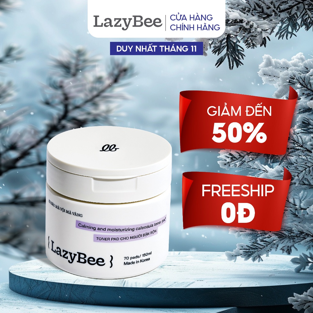 [Deal Flash Sale]Toner Pad Lazy Bee Cấp Ẩm Và Làm Dịu Da Chiết Xuất Hoa ...
