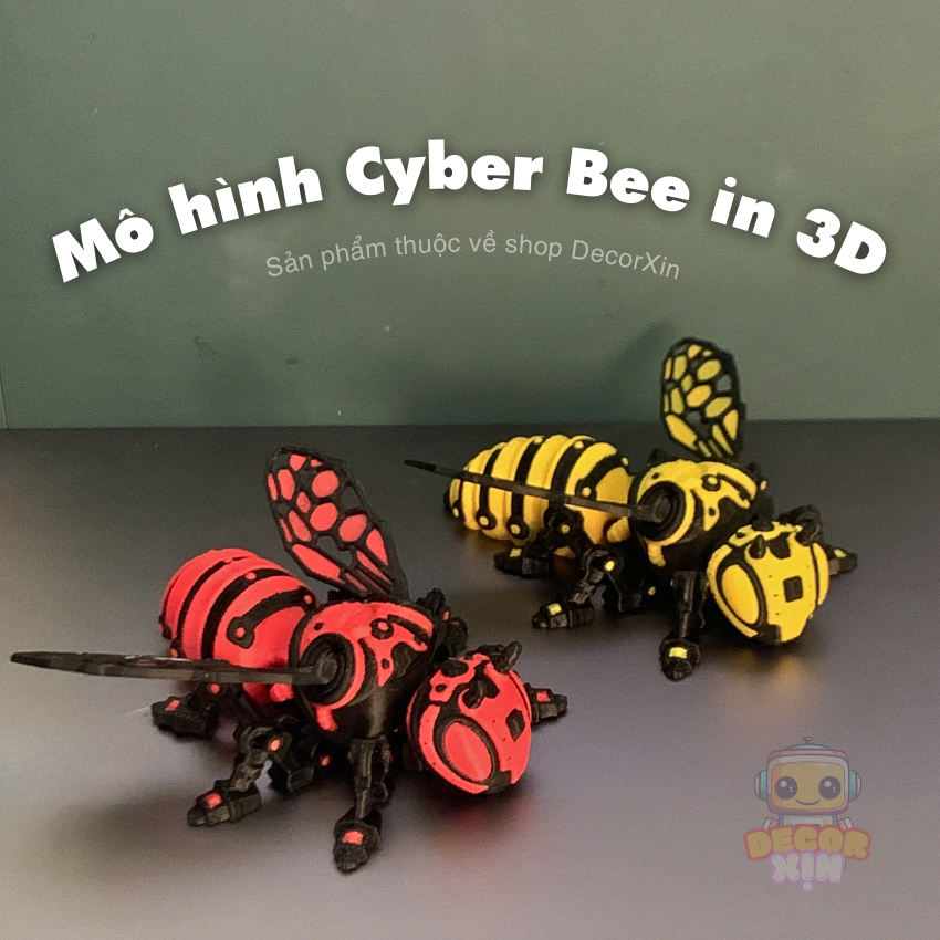 Mô hình đồ chơi Cyber Bee in 3D cực đẹp, mô hình decor, trang trí ...
