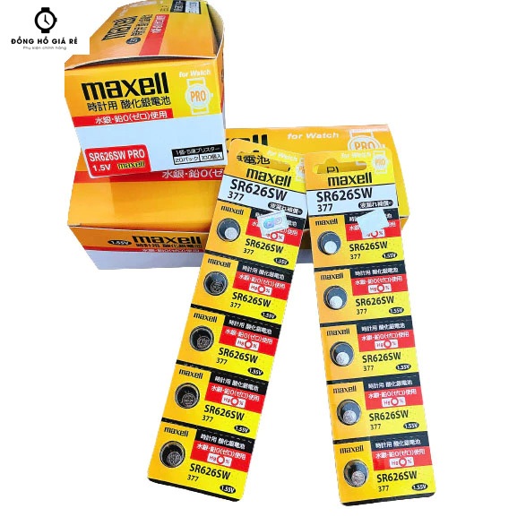 Pin đồng hồ Maxell 377 SR626SW dành cho đồng hồ dùng pin 377 / SR626SW ...