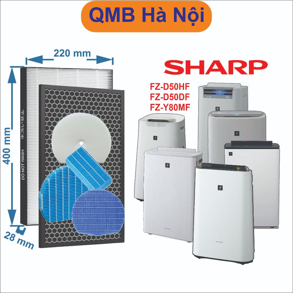 Màng lọc Bụi mịn SHARP KI-S50E8-W, KI-S50E9-H , KI-S50E9-W, KI-SS50-H, KI-SS50-W, FZ-D50HF ...
