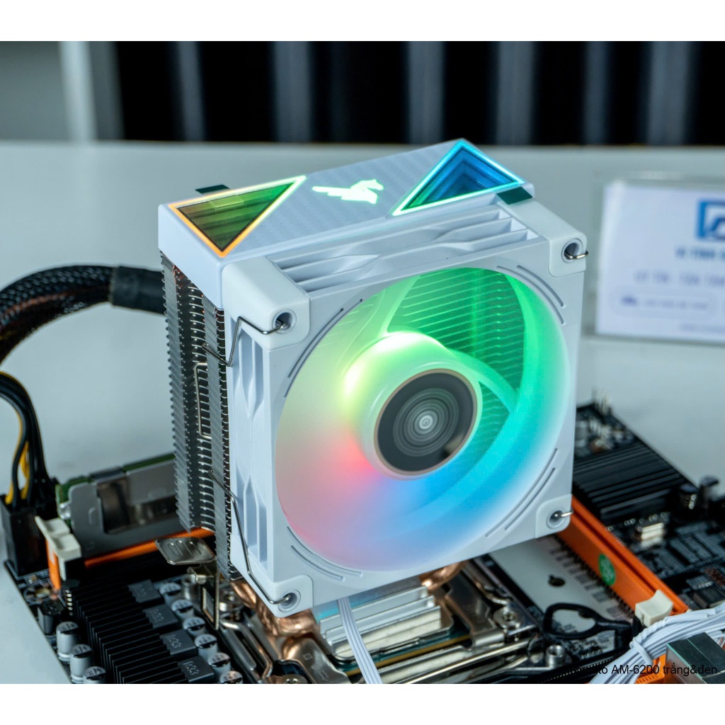 Tản Nhiệt Khí Fan CPU TOMATO AM-6200 Led RGB Vô Cực - Đen / Trắng ...
