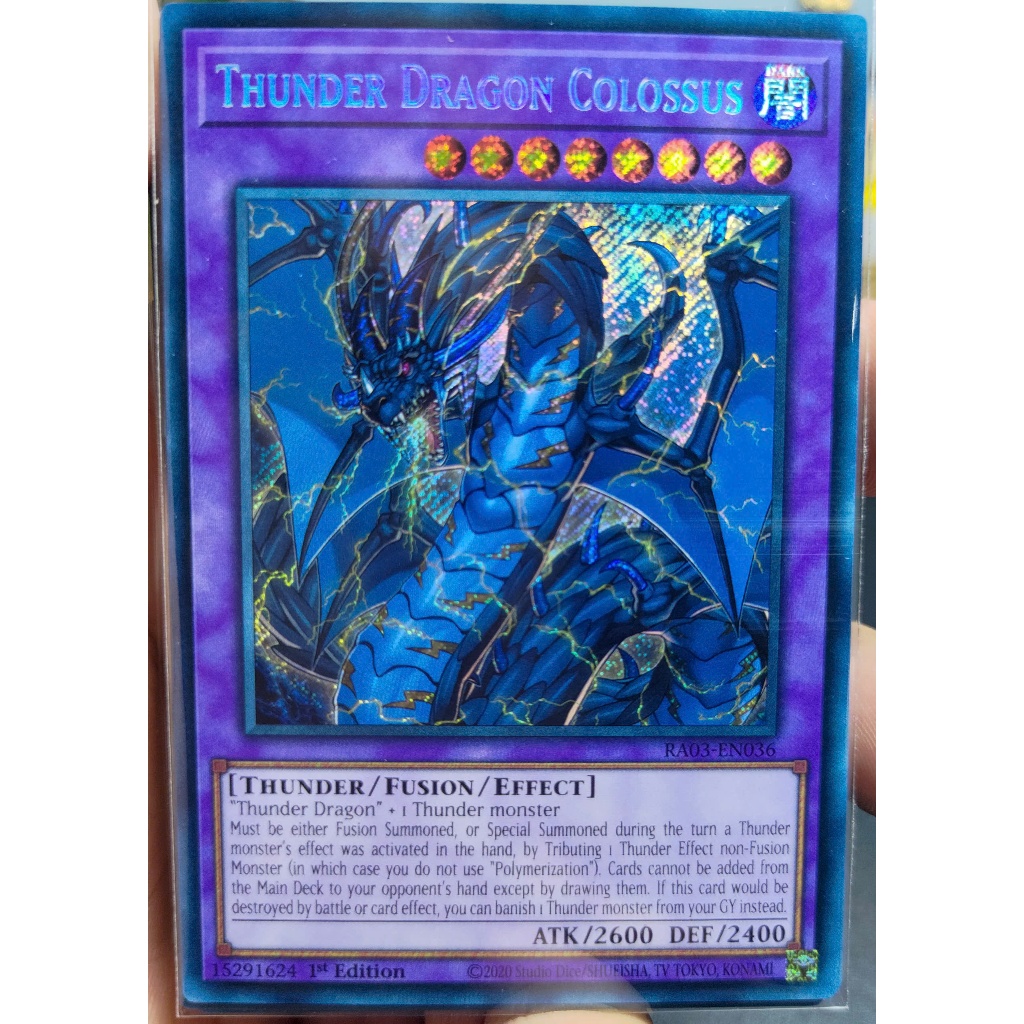 [KW2 Yugioh] [EN-UK] [Nice Art] Thẻ bài RA03-EN036 Thunder Dragon Colossus | Shopee Việt Nam