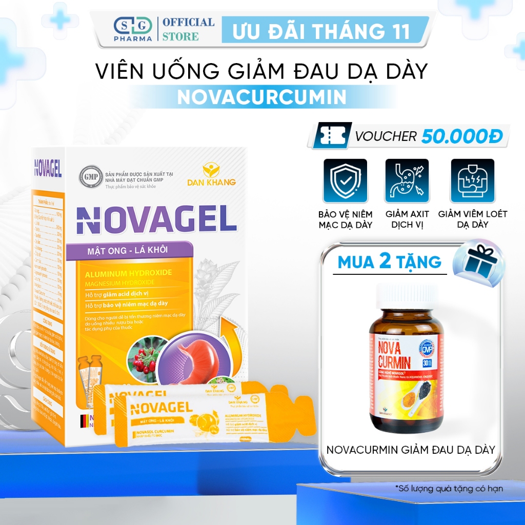 Gói Uống Hỗ Trợ Giảm Đau Dạ Dày Tức Thì Novagel Hộp 20 Gói | Shopee ...