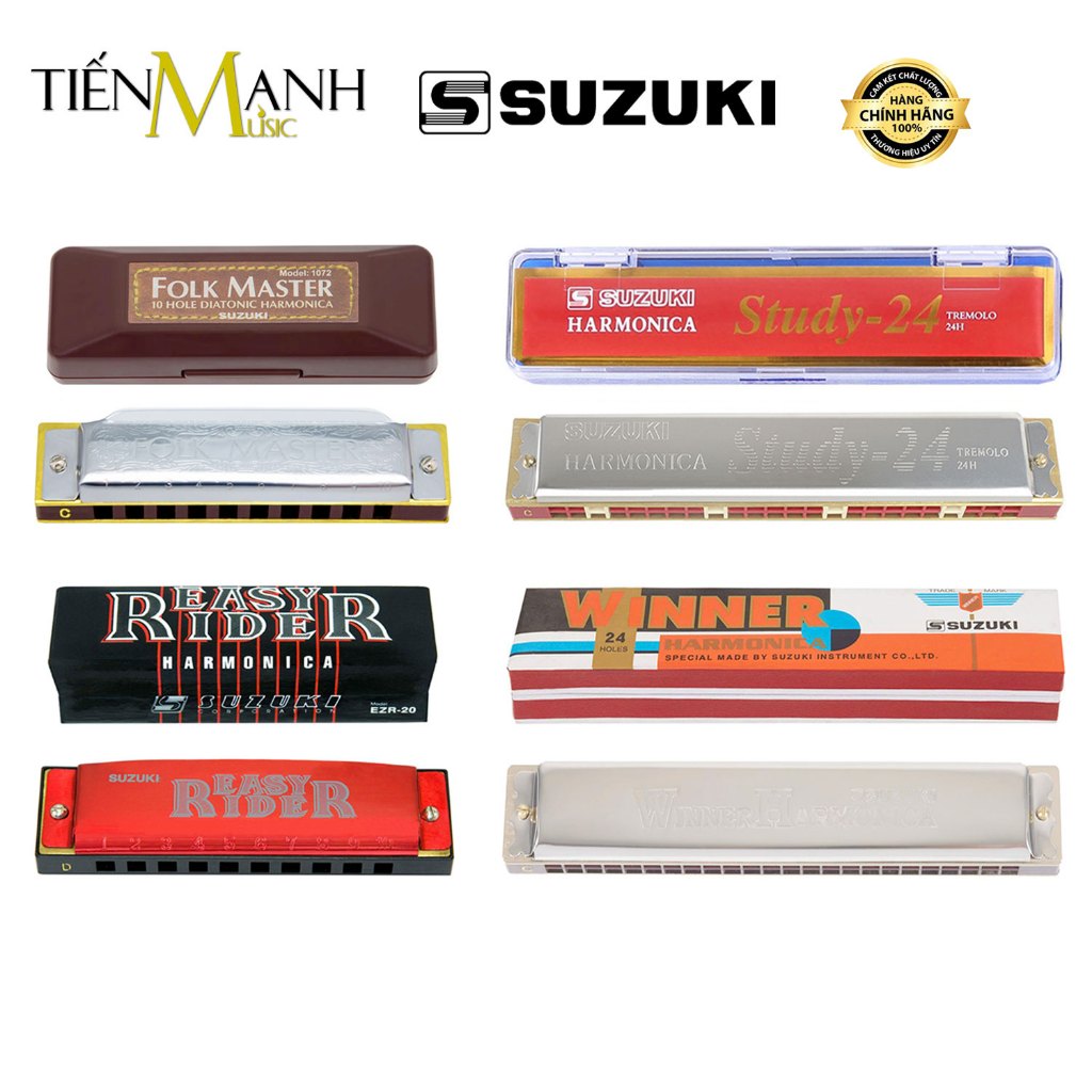 [Chính Hãng] Kèn Harmonica Suzuki 10, 24 Lỗ - Winner, Study 24, Folk Master, Easy Rider - Tone C ...