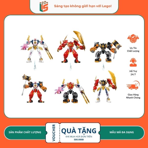 LEGO Ninjago 71808 - Kai's Fire Element Mecha Đồ chơi lắp ráp khối xây ...