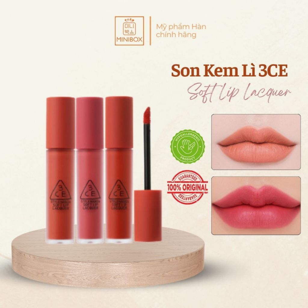 (BILL HÀN) Son Kem Lì 3CE Soft Lip Lacquer 6g | Shopee Việt Nam