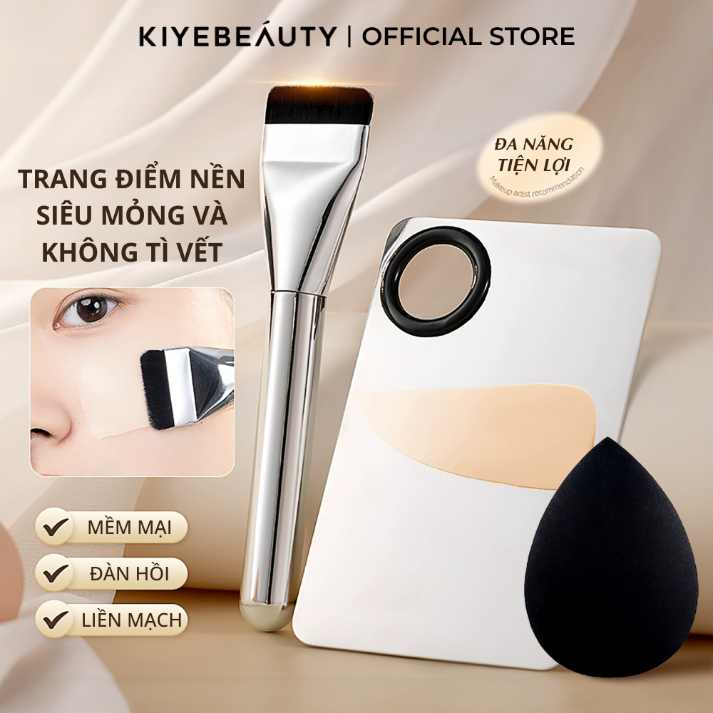 Bộ Dụng Cụ Trộn Tán Kem Nền KIYE Bảng Trộn Kem Nền Bằng Thép Không Gỉ ...
