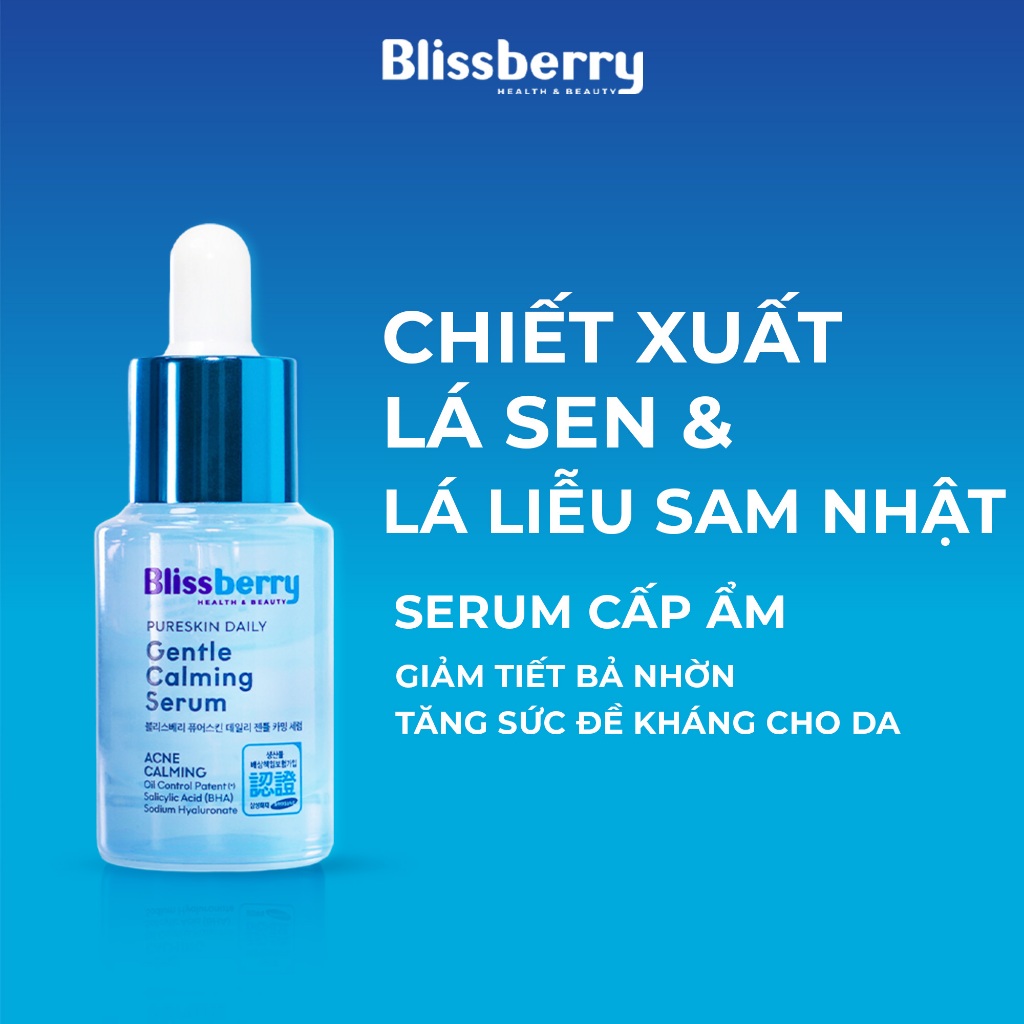 [GIFT] Serum cấp ẩm kiềm dầu Blissberry Pureskin Daily Gentle Calming ...