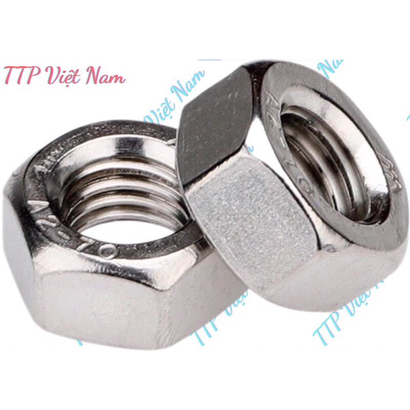 10c Đai ốc,Tán,ecu Lục Giác M3 M4 M5,M6,M8,M10 INOX304 | Shopee Việt Nam