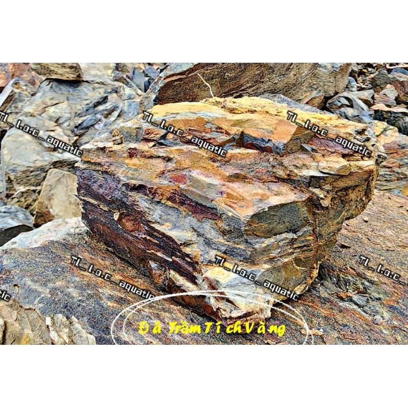 1Kg- ĐÁ TRẦM TÍCH VÀNG DÙNG SETUP BỂ CÁ, TRANG TRÍ THỦY SINH, DECOR ...