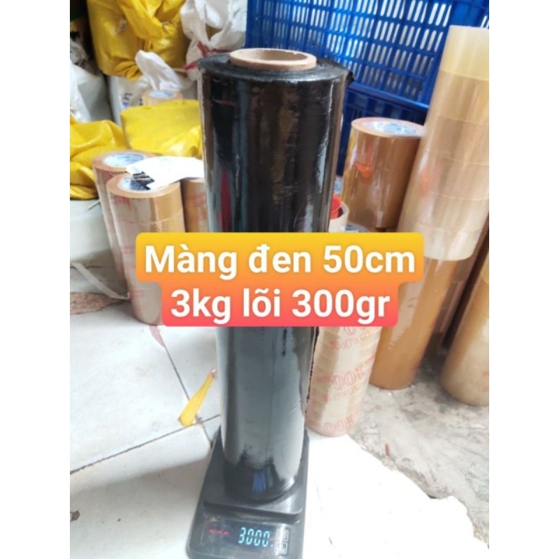MÀNG PE ĐEN 50CM X 3KG lõi giấy mỏng 300gram | Shopee Việt Nam