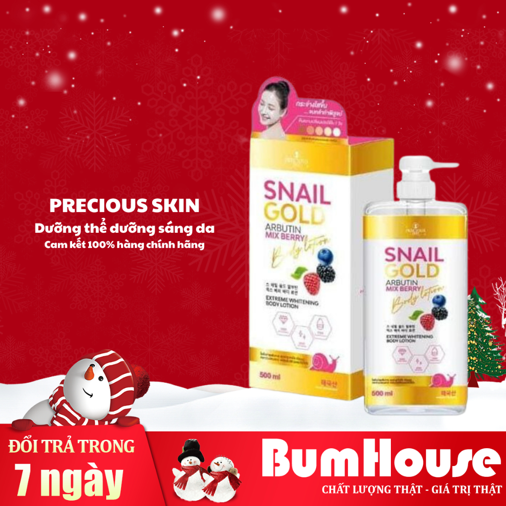 Sữa dưỡng thể body Snail Gold Arbutin Mix Berry Body Lotion Precious ...
