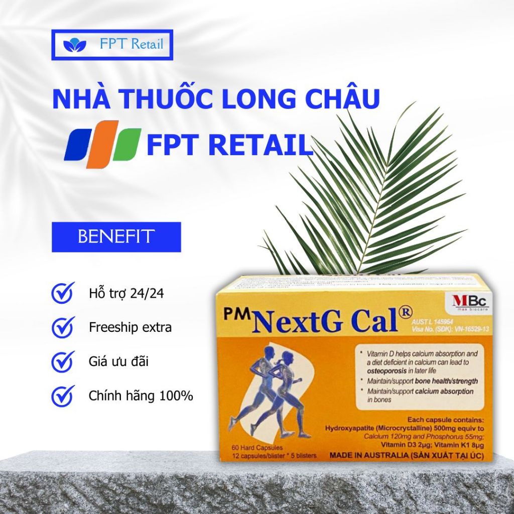 PM NextG Cal Probiotec cho bà bầu nhập khẩu Úc - NextG Cal 60 viên bổ sung canxi, chống loãng ...