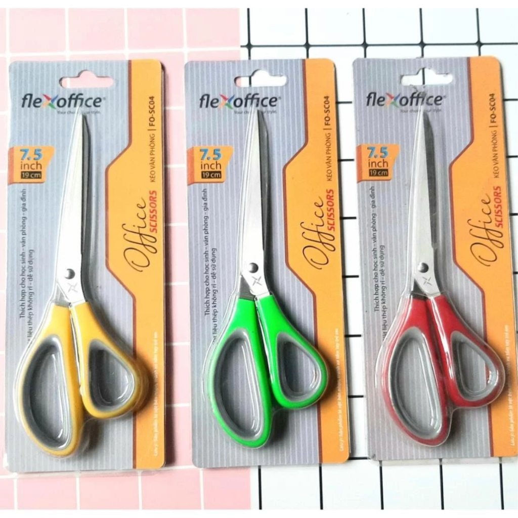 Kéo văn phòng Office SCISSORS Thiên Long Flexoffice FO-SC04 thép không gỉ | Shopee Việt Nam