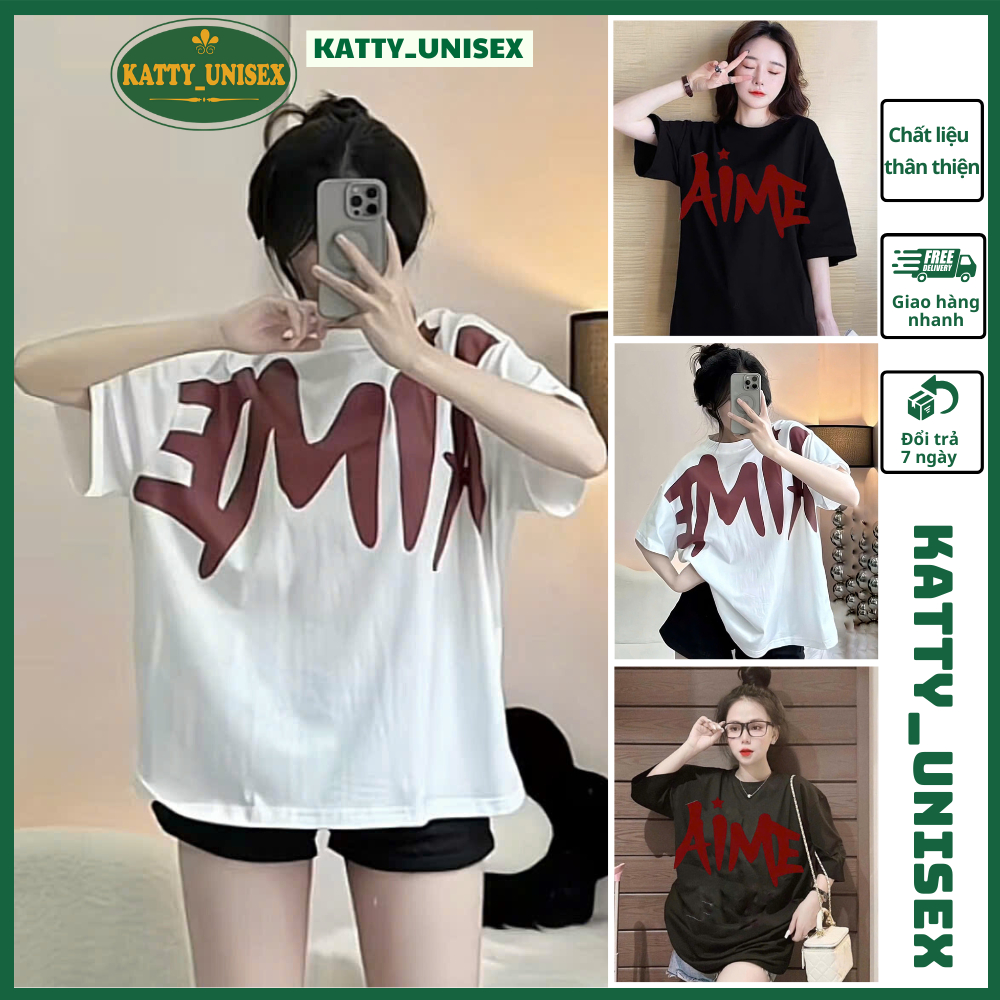 áo thun nam nữ unisex AIMEE- áo phông from rộng tay lỡ - thời trang nam ...