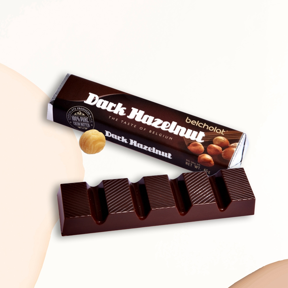 Socola Đen Hazelnut 55% Cacao Belcholat Thanh 45G - Dark Chocolate With ...