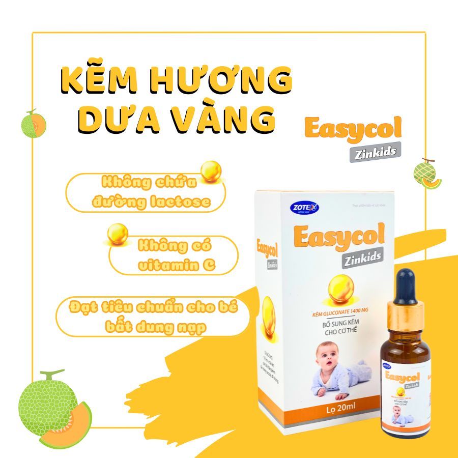 Easycol Zinkids Kẽm Hữu Cơ Tăng Cường Đề Kháng Giúp Bé Ăn Ngon Cho Bé ...