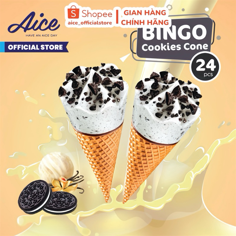 [Hoả Tốc Hà Nội] Kem Aice Ốc Quế Vani Cookie New 2023 - Nhập Khẩu 100% ...