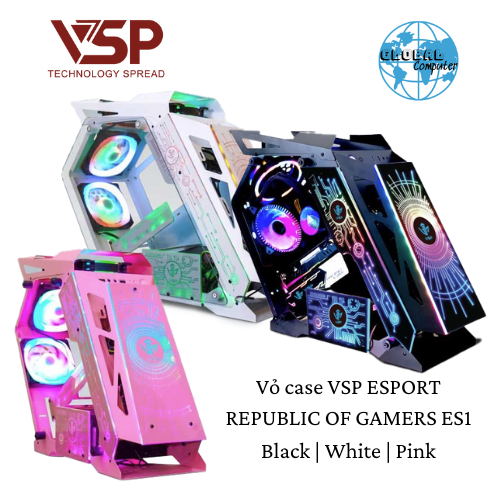 Vỏ case VSP ESPORT REPUBLIC OF GAMERS ES1 - Black | White | Pink | Shopee Việt Nam