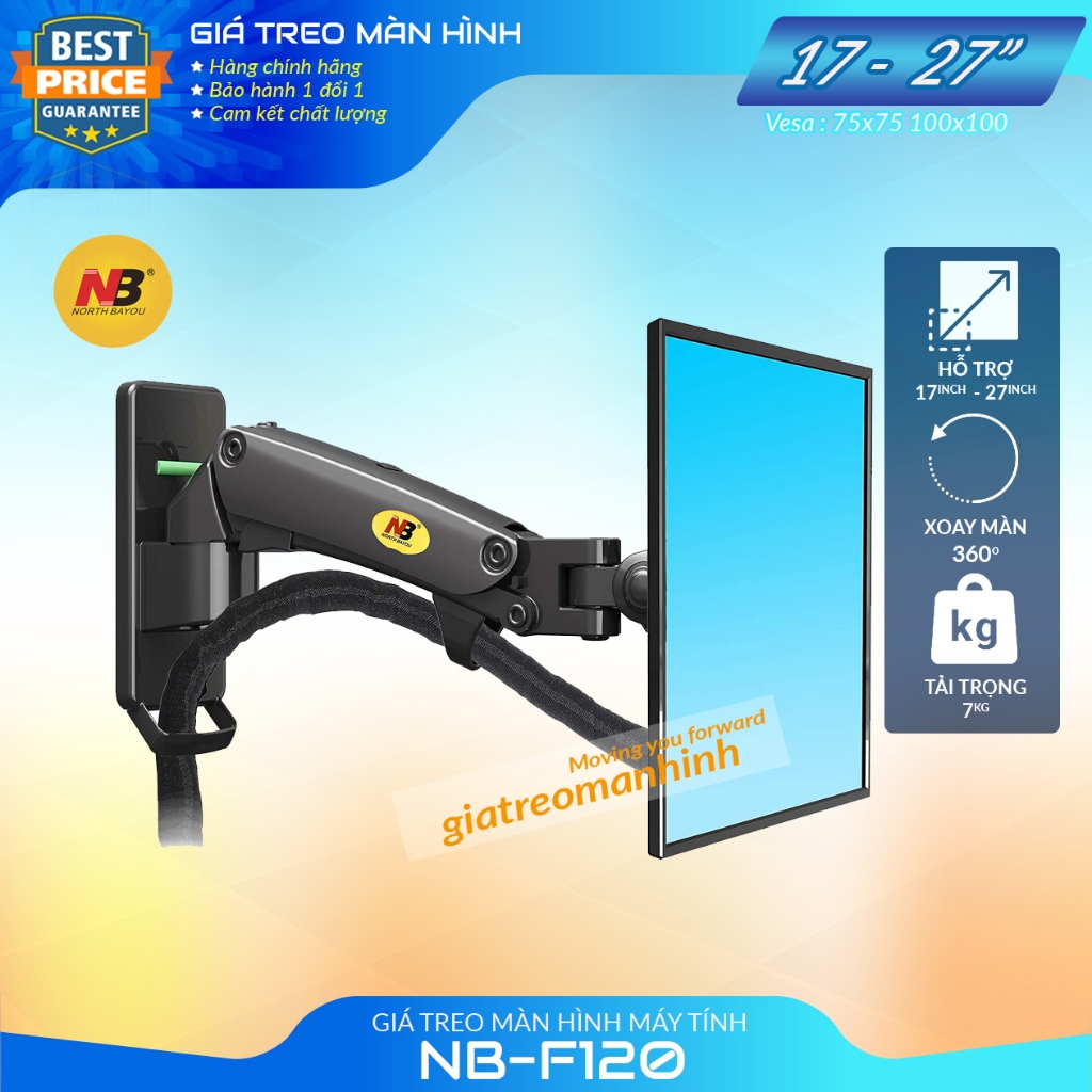 Giá Treo Màn Hình NB-F120 Tương Thích Màn 17 - 27 Inch / Lắp Đặt Treo ...
